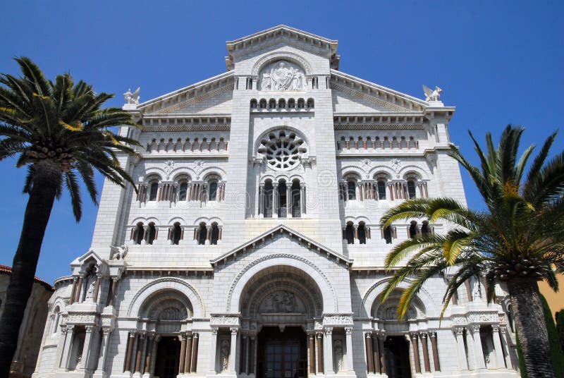 Church in Monaco stock image. Image of fountain, architecture - 25384851