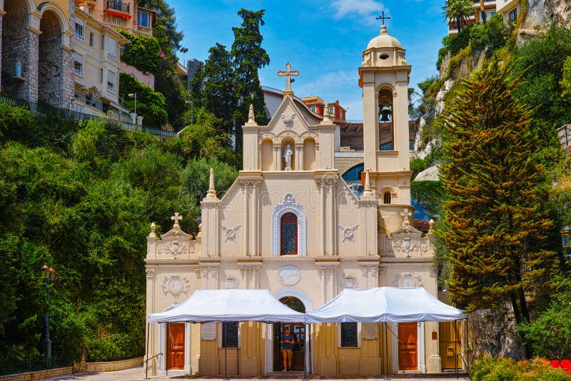 Church in Monaco editorial stock photo. Image of historical - 93545568