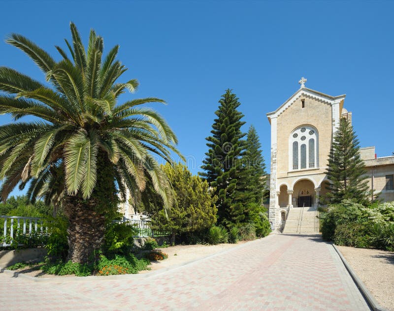 Church in the Monastery Latrun Stock Image - Image of green, outdoor ...
