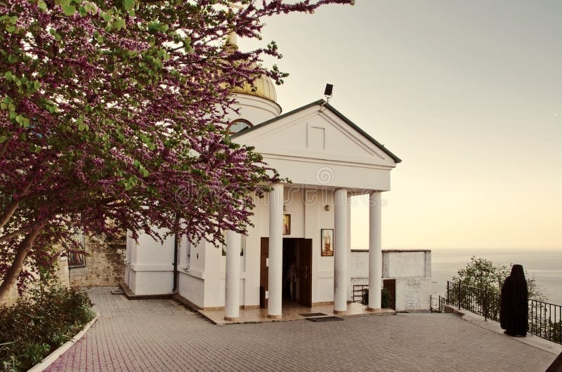 Church and monk stock image. Image of locations, culture - 90335799