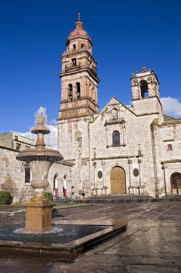 Guadalupita Church Morelia Mexico Outside Stock Photo - Image of adobe ...