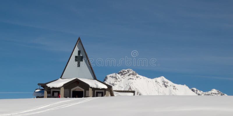 Church in mountain stock photo. Image of winter, church - 18468424