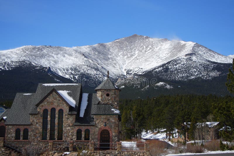 Church and Mountain stock photo. Image of worship, mountain - 1927092