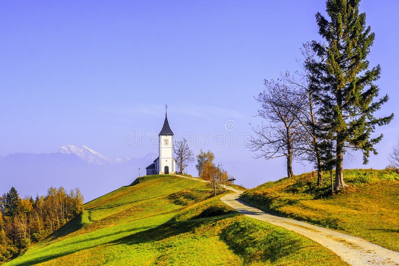 Church on mountain stock image. Image of hill, hiking - 47476925