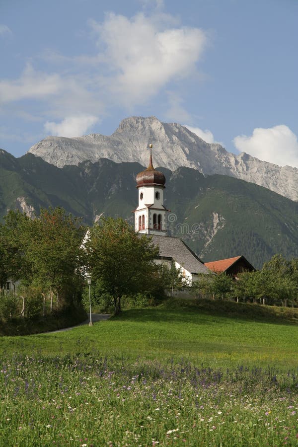 Church in mountains stock photo. Image of plants, blue - 3164418