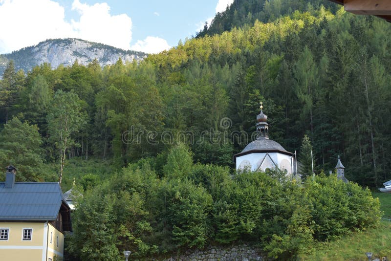Church in the mountains stock photo. Image of hill, architecture ...