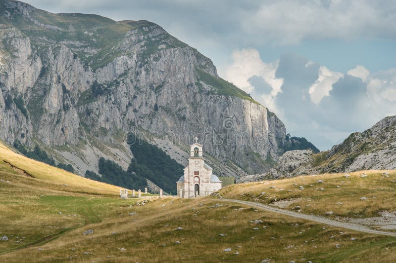 Church in the mountains stock image. Image of mountain - 44062691