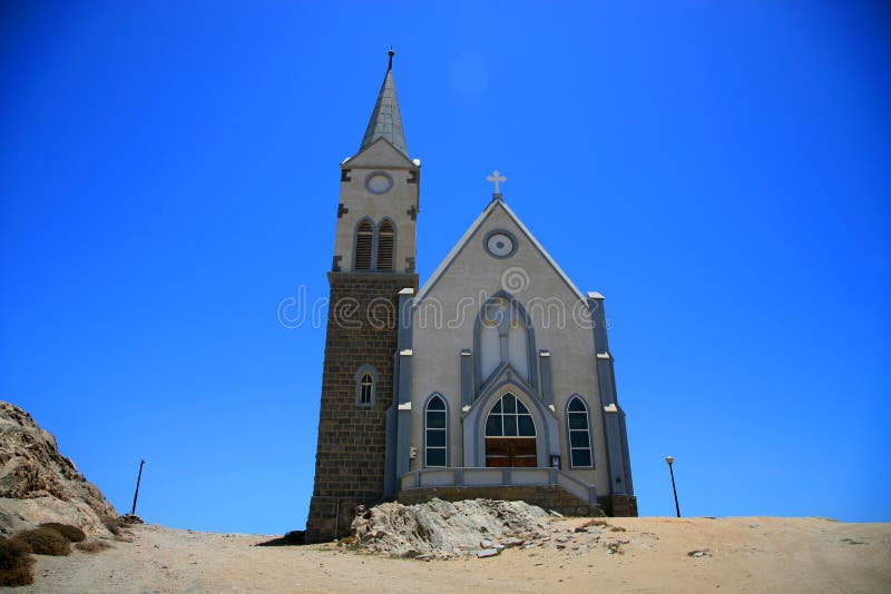 Church in Namibia stock image. Image of desert, landscape - 2149247