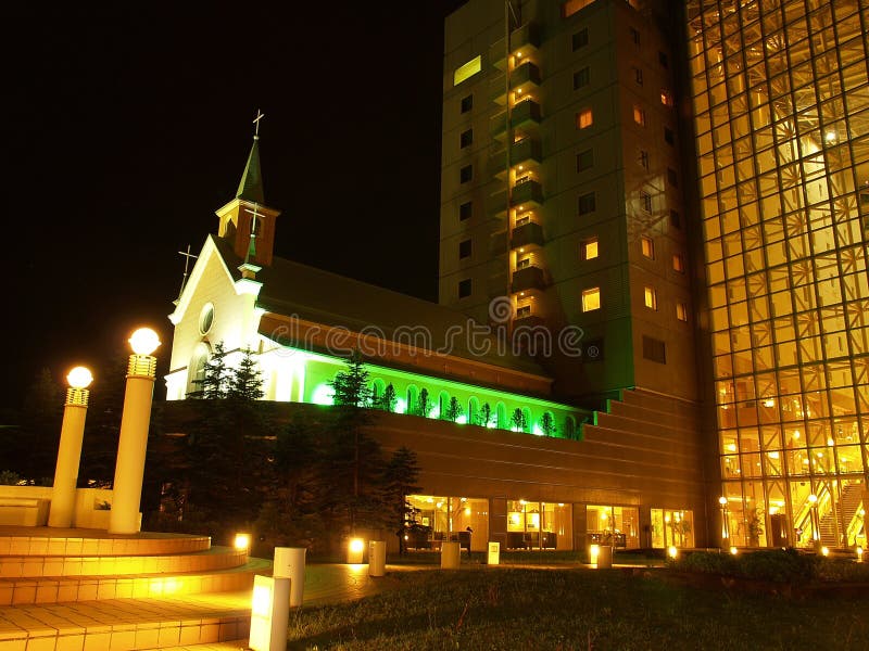 Church near hotel stock photo. Image of christian, light - 9144076