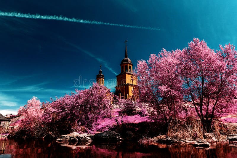 A Church Near the River Bank2 Stock Photo - Image of heritage, ancient ...
