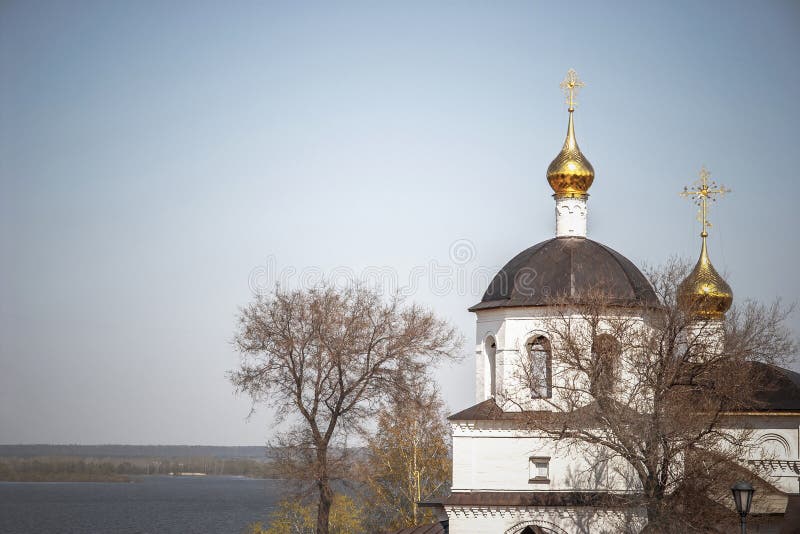Church near the river stock image. Image of travel, hill - 72701893