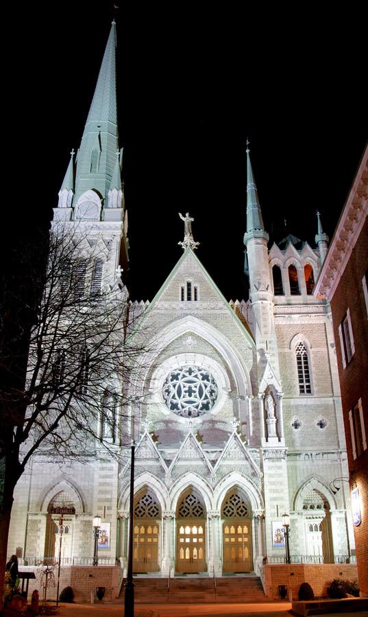 Church at Night stock image. Image of church, night, inside - 11794355