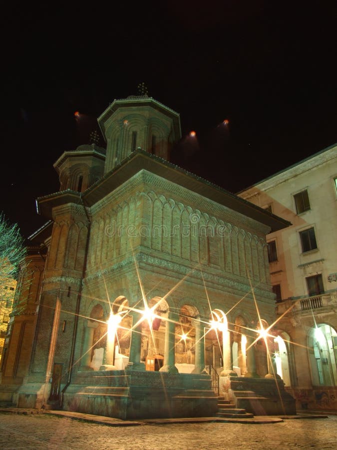 Church in night stock image. Image of black, bucharest - 14097249