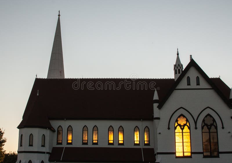 Church at night stock image. Image of outdoor, christian - 28904869