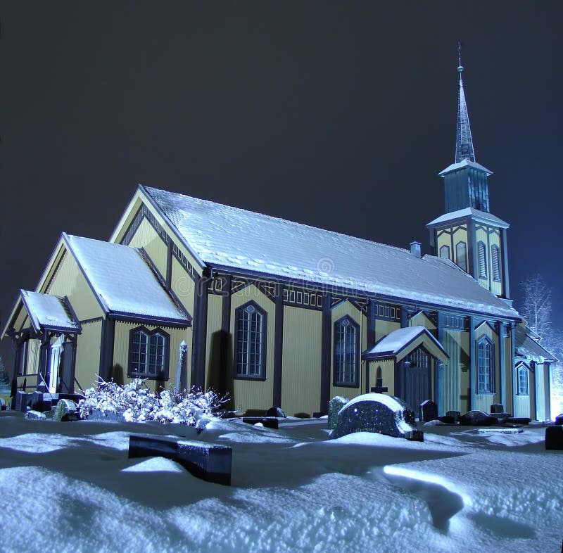 Church on night stock photo. Image of religion, serene - 638696