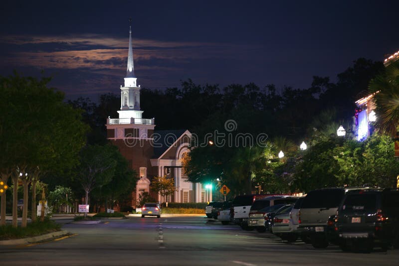 Church at Night stock image. Image of illuminated, dark - 38007317