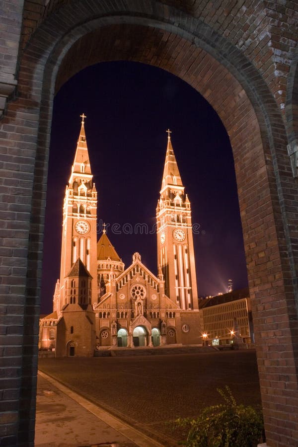 Church at night stock image. Image of temple, nightscene - 599169