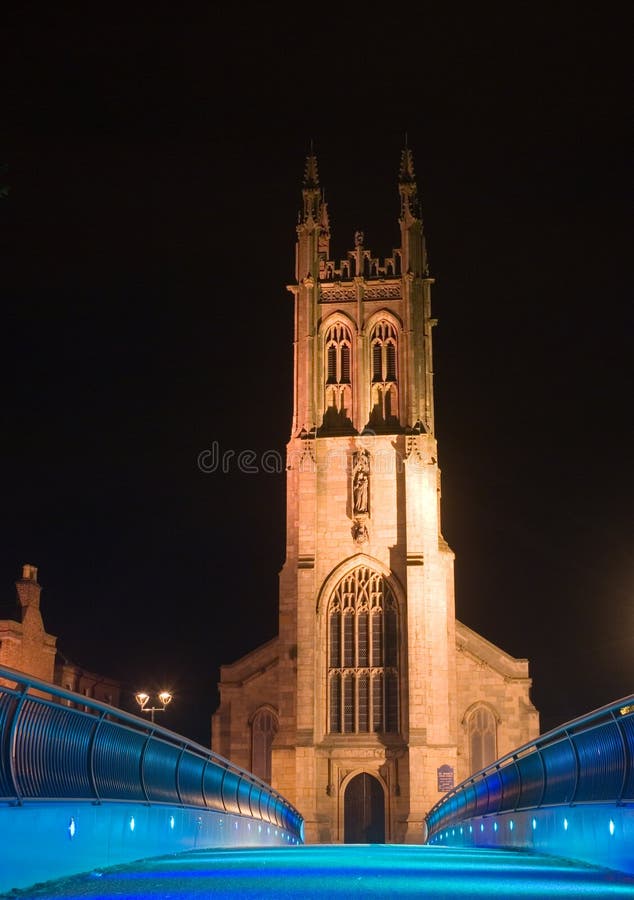 Church by night stock photo. Image of derby, city, church - 6351572
