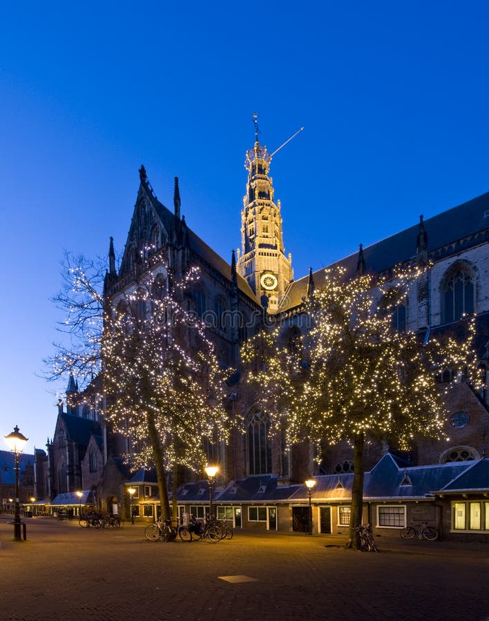 Church at night stock image. Image of night, bicycles - 7635475