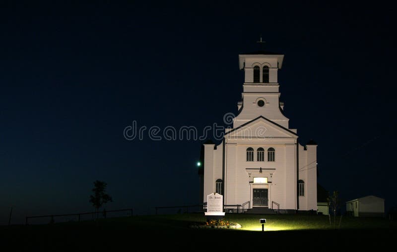 Old Church at Night stock image. Image of view, nevada - 22794965
