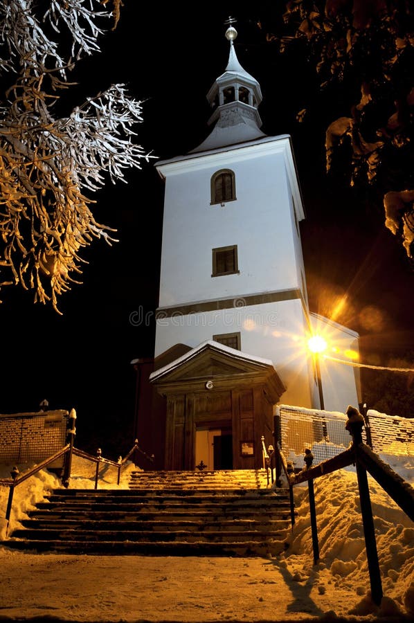 Church at night stock photo. Image of europe, christian - 34241138