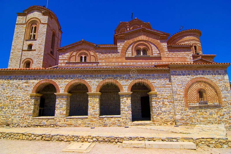Church in Ohrid stock image. Image of cross, orthodox - 3809225
