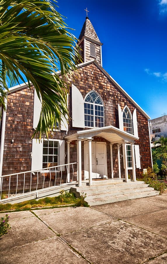 Church in tropical village stock image. Image of alagoas - 18185419