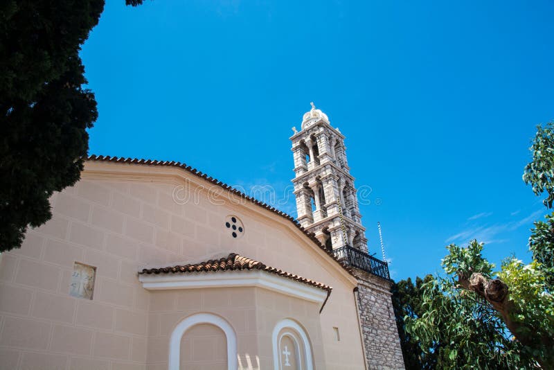 Church Over a Background of a Sunny Sky Stock Image - Image of exterior ...