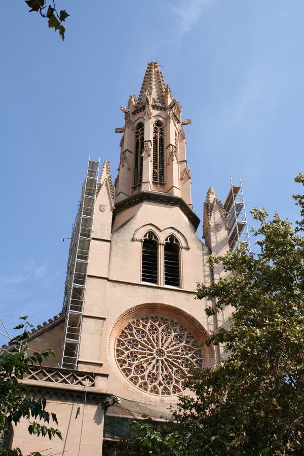 Church in Palma De Mallorca Stock Image - Image of mediterranean, faith ...