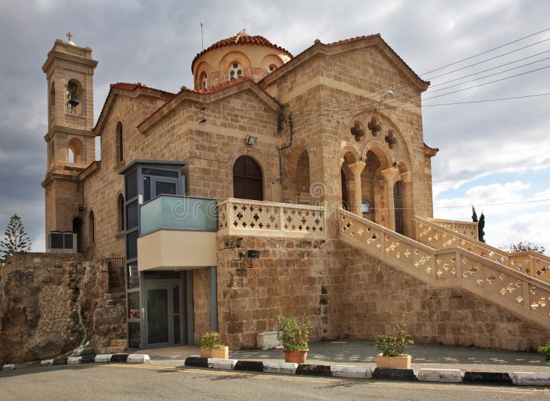 Church of Panagia Theoskepasti in Pathos. Cyprus Stock Photo - Image of ...