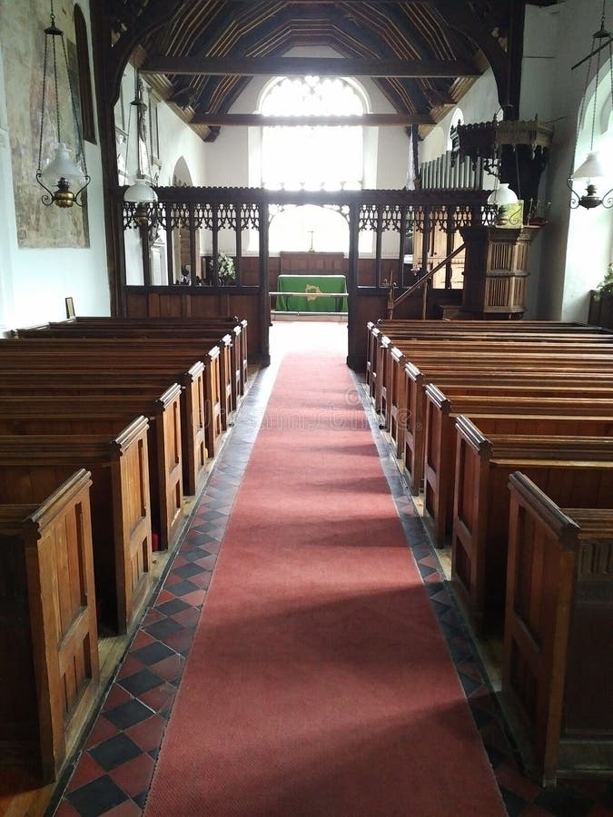 Old Church Pews stock image. Image of glass, religion - 1340435