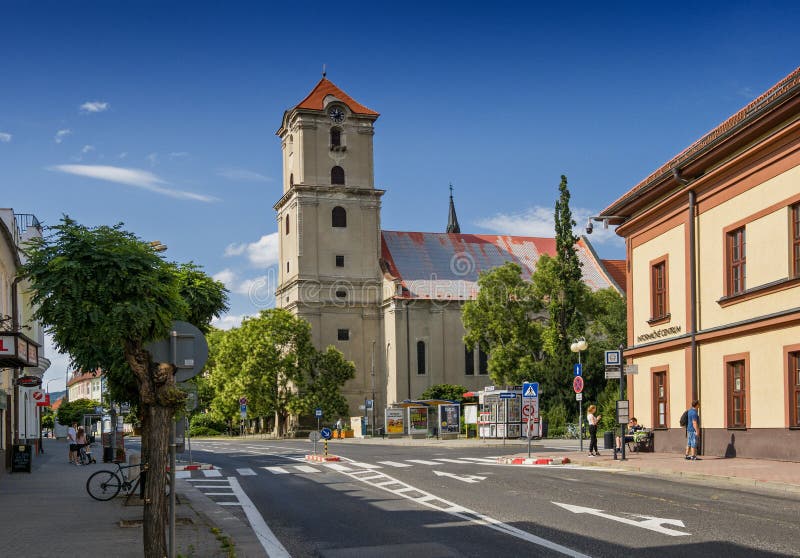 Church in Pezinok editorial stock image. Image of christianity - 338879749