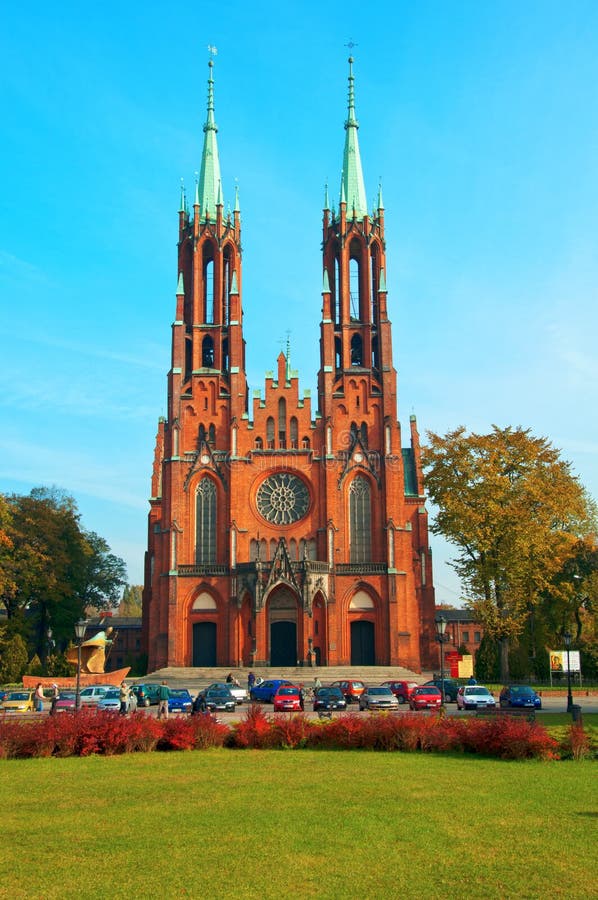 Church in Poland stock photo. Image of gothic, zyrardow - 16539162
