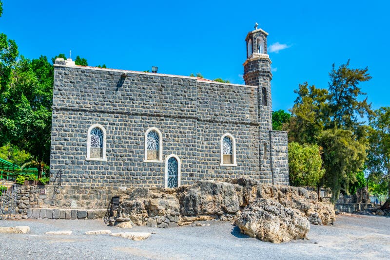 Church of the Primacy of Saint Peter in Tabgha, Israel Stock Photo ...
