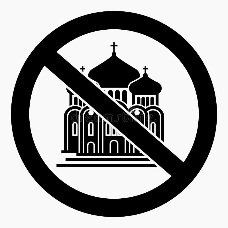 Church prohibition sign stock vector. Illustration of tourist - 270785583