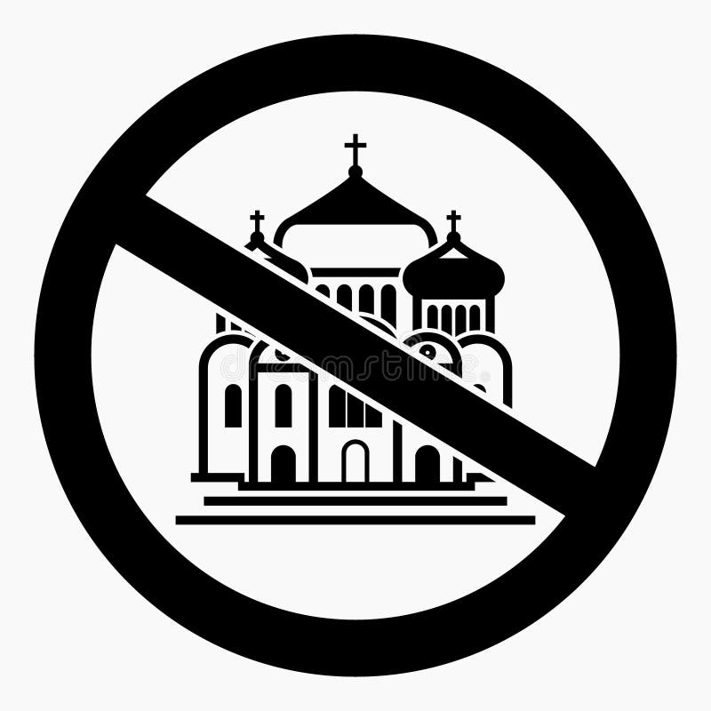 Church prohibition sign stock vector. Illustration of christian - 270785598