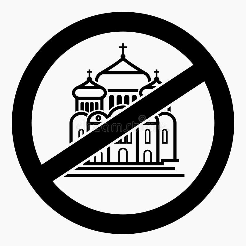 Church prohibition sign stock vector. Illustration of tombstone - 270785607
