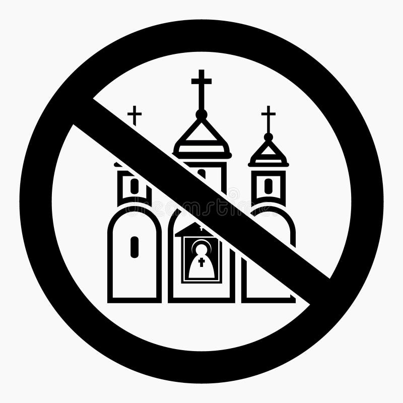Church prohibition sign stock vector. Illustration of notice - 270785633