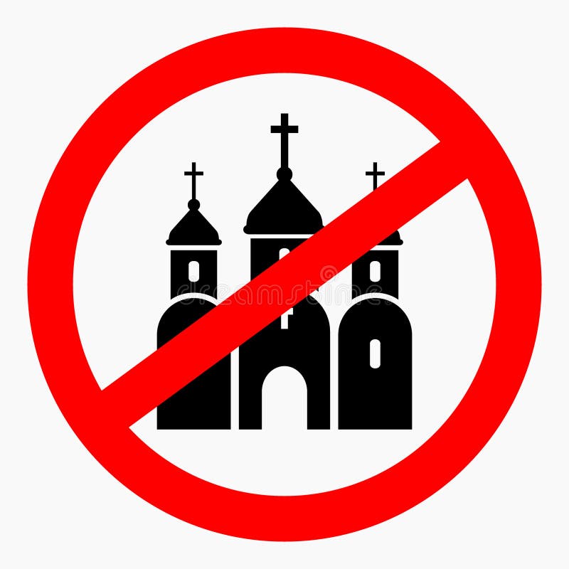 Church prohibition sign stock vector. Illustration of orthodox - 270785650