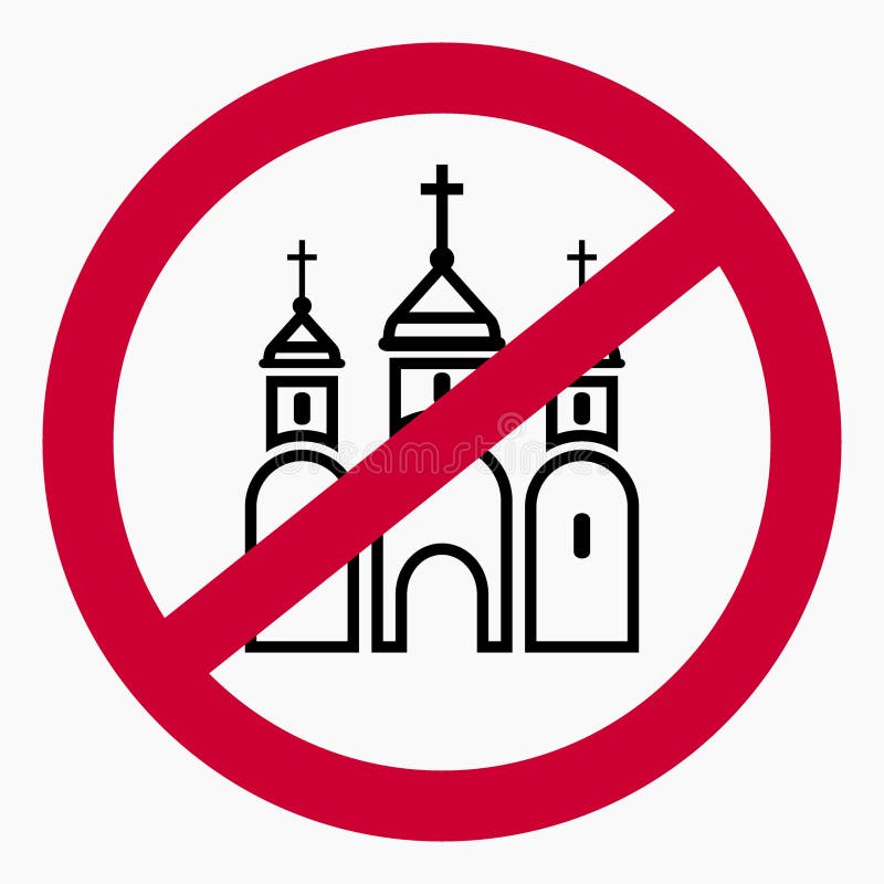 Church prohibition sign stock vector. Illustration of prohibition ...