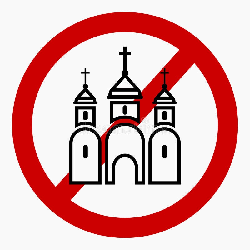 Church prohibition sign stock vector. Illustration of graphic - 270785669