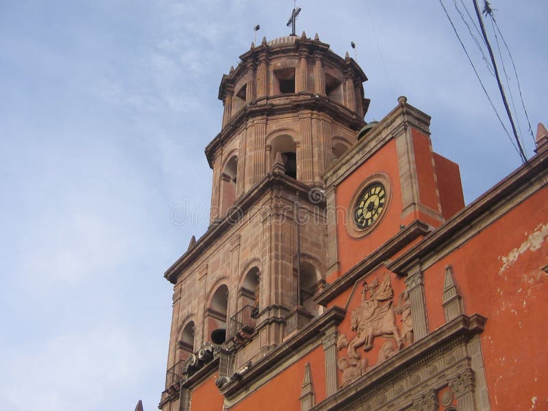 San Francisco Church Queretaro Mexico from Plaza Stock Image - Image of ...