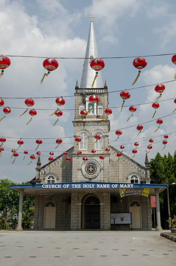 Church Red Lantern in Afternoon Editorial Photography - Image of ...