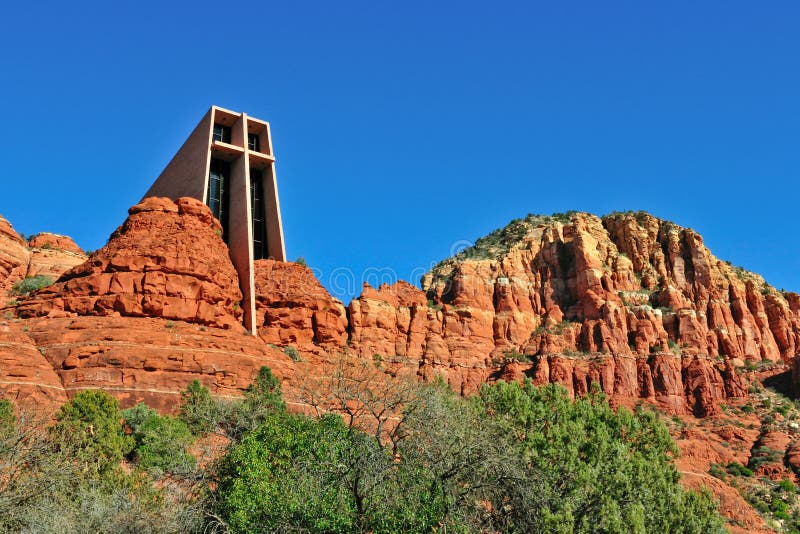 Church in red rocks stock image. Image of sandstone, arizona - 9168999