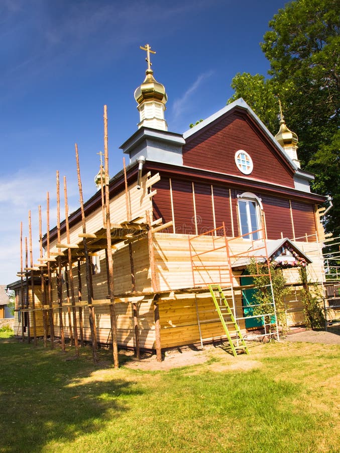 Church restoration stock photo. Image of construction - 20426466