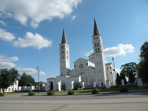 Church in Rietavas, Lithuania Stock Image - Image of important, holi ...