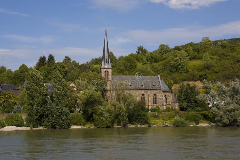 Church on the River stock image. Image of worship, pastoral - 5871319