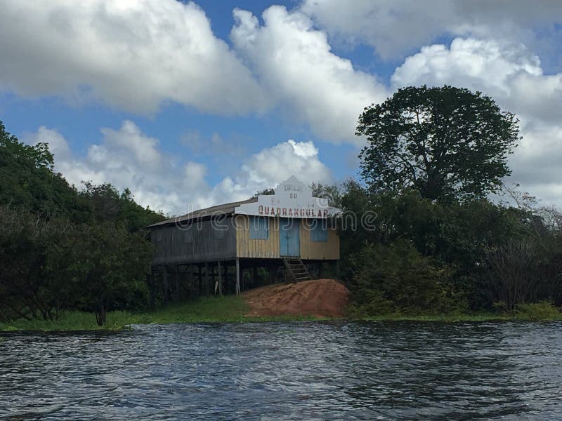 Church on the riverside editorial stock image. Image of house - 75851314