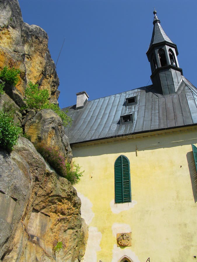 Church on the rock stock image. Image of stone, religion - 10405283