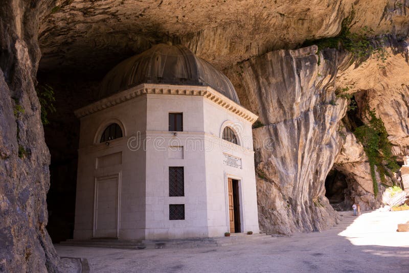 Church in a Rock, Catholic Octagonal Chapel in Italy Editorial Image ...